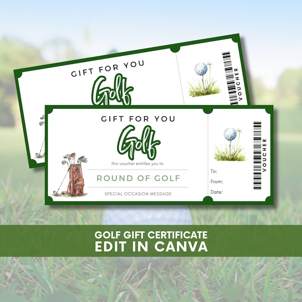 Happy Birthday Golf Certificate - Etsy