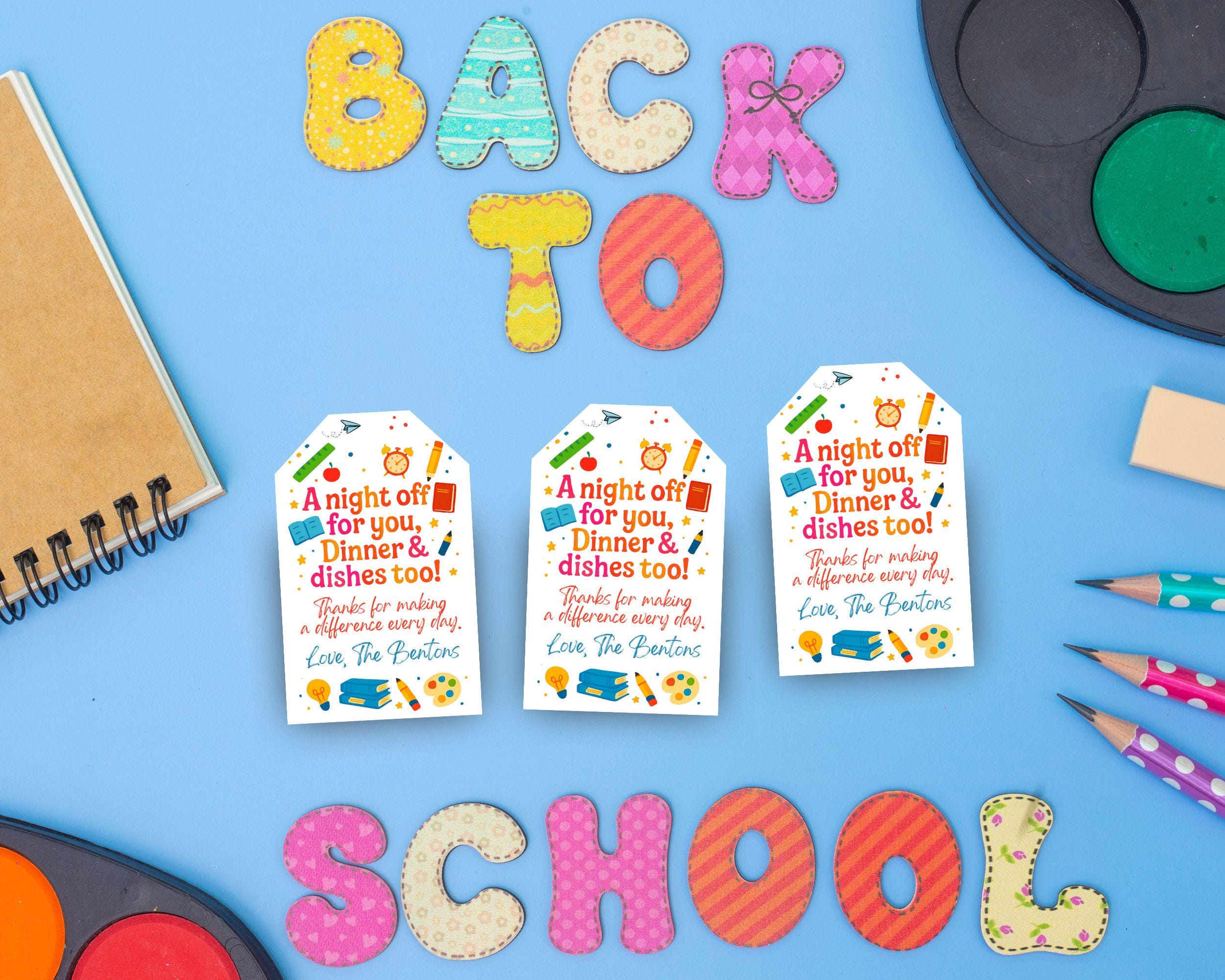 Dinner and Dishes on Us Printable Gift Tag, Editable Template for ...