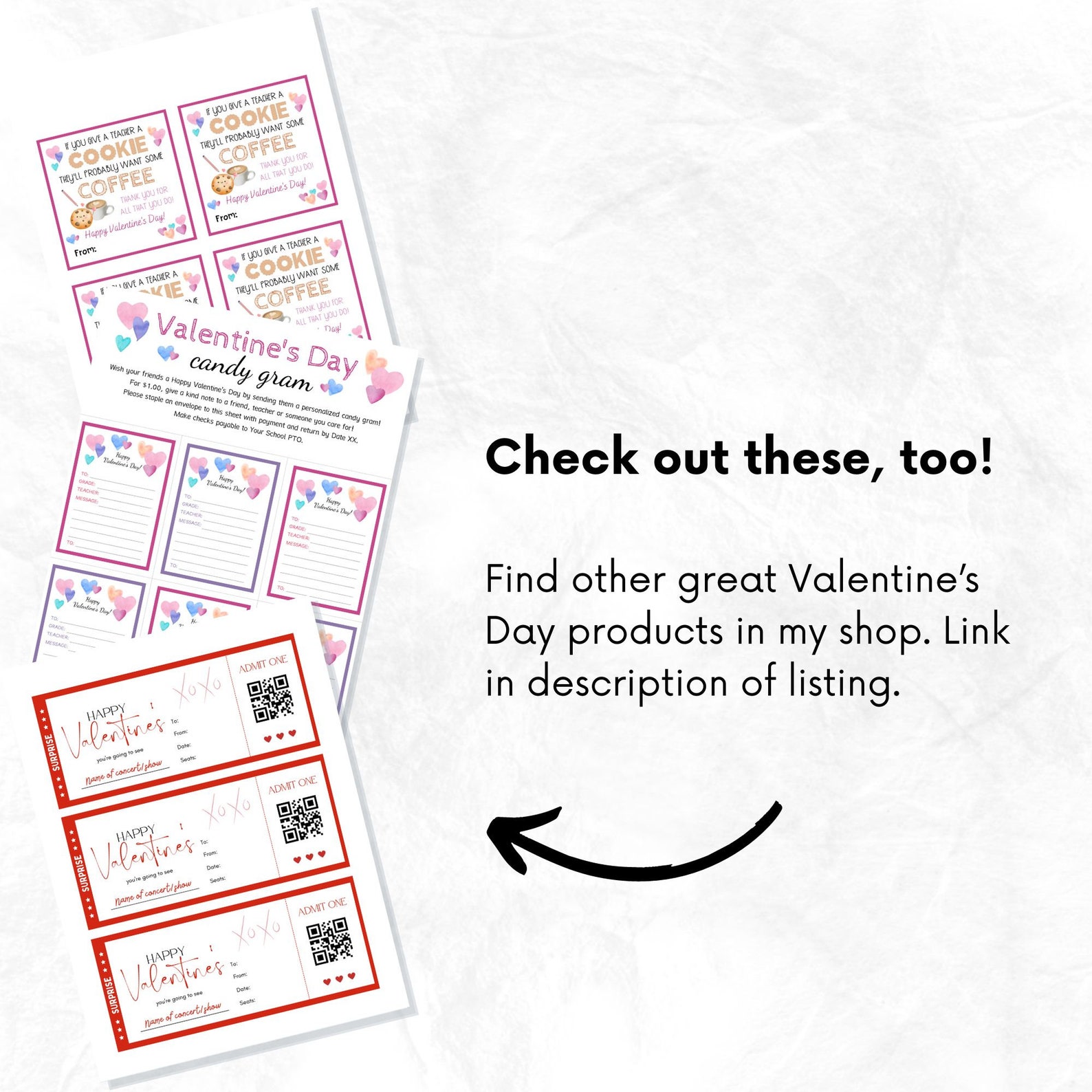 Instant Download, Happy Valentines Day, Thanks A Latte, Valentine ...