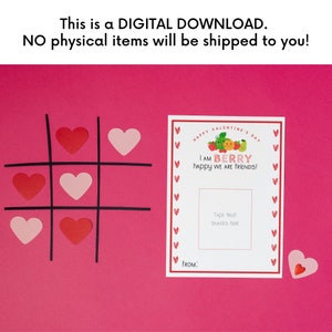 Fruit Snack Valentine Printable Kids Classroom Exchange Non-candy ...