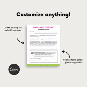 Home Daycare, Daycare Agreement, Child Care Enrollment Form, Childcare ...