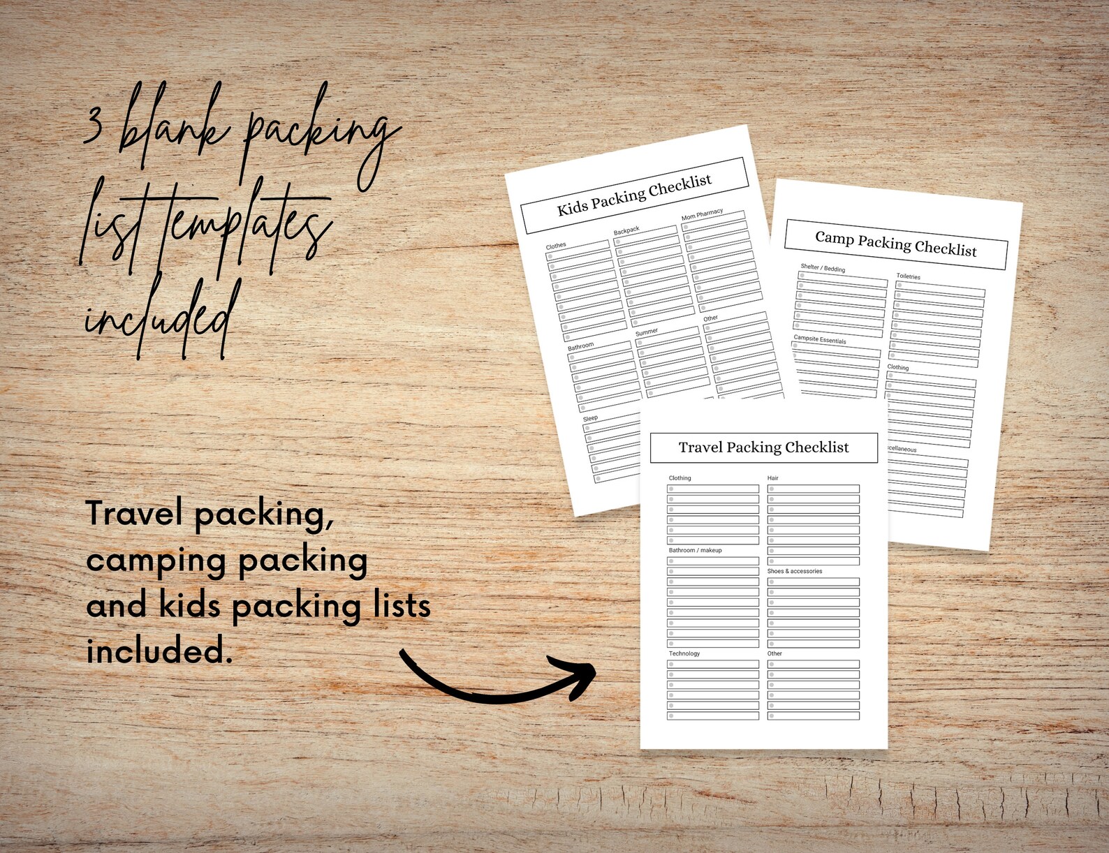 Packing Checklist Packing List for Kids Packing List - Etsy