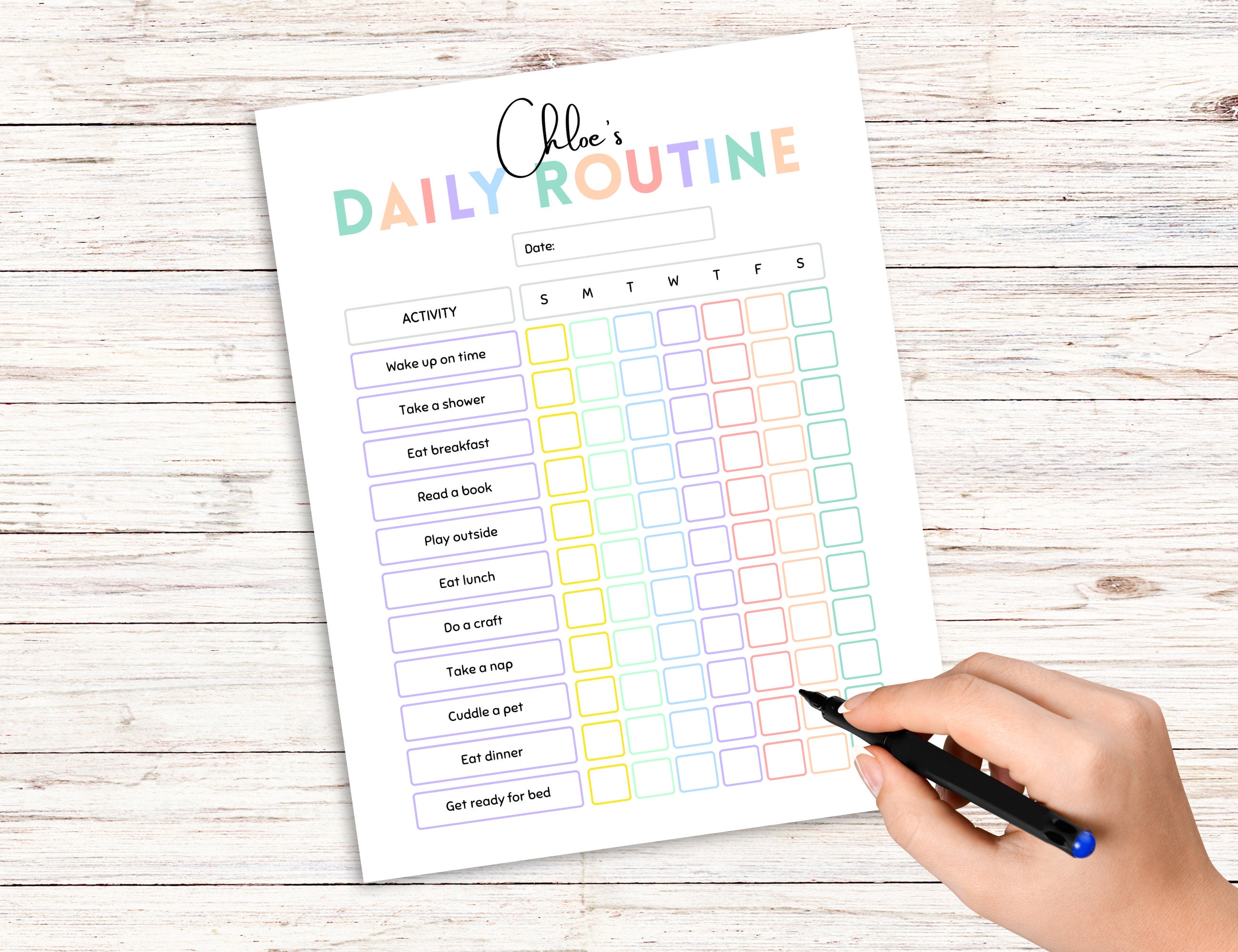 Chore Chart for Kids Chore Chart Morning Routine for Kids - Etsy UK