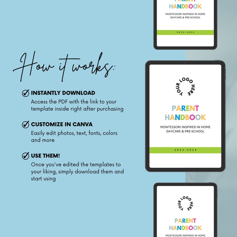 Daycare Parent Handbook, Childcare Enrollment Forms, Daycare Policies ...