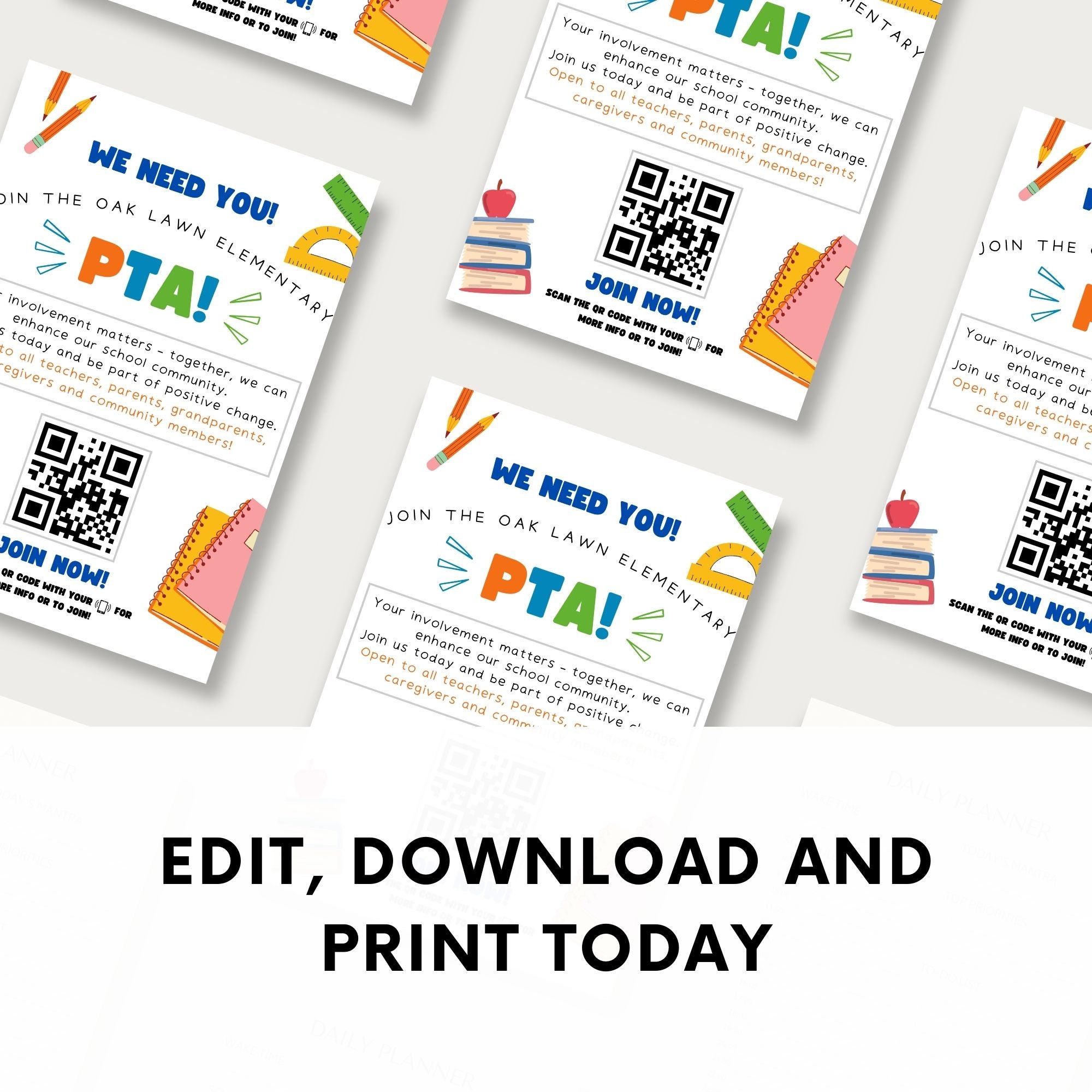 Pta Membership Form, Editable Template, School Pto Pta Recruitment ...