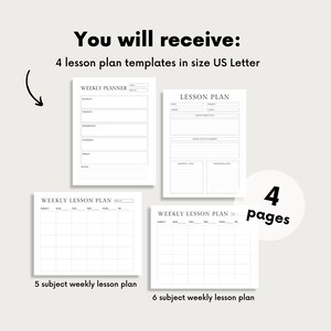 Lesson Plan Template, Simple Lesson Plan Book, Weekly Lesson Plan ...