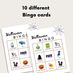 Halloween Bingo Cards, Printable Bingo, Scavenger Hunt for Kids ...