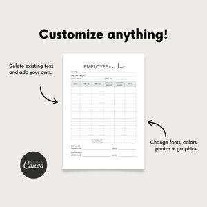 Small Business Time Sheet, Employee Time Sheet, Time Sheet Template ...