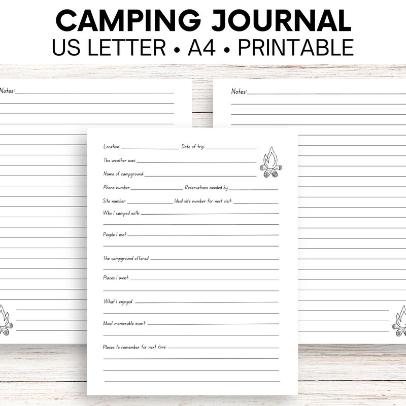 Camping Journal - Etsy
