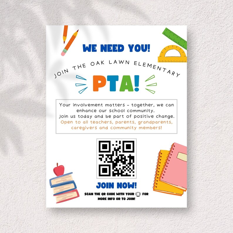 Pta Membership Form, Editable Template, School Pto Pta Recruitment ...