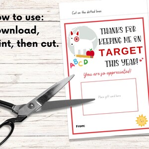 Teacher Appreciation, Target Gift Card Holder, Bullseye Gift Tag ...