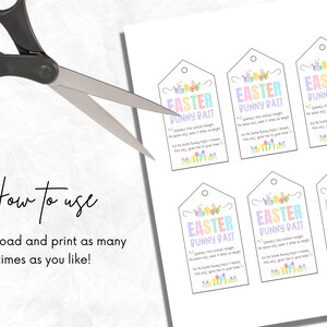 Printable Tags Carrots Bunny Bait Easter Tag Easter Card - Etsy