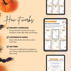 Boo Grams for School Fundraiser, Editable Halloween Flyers, Printable ...