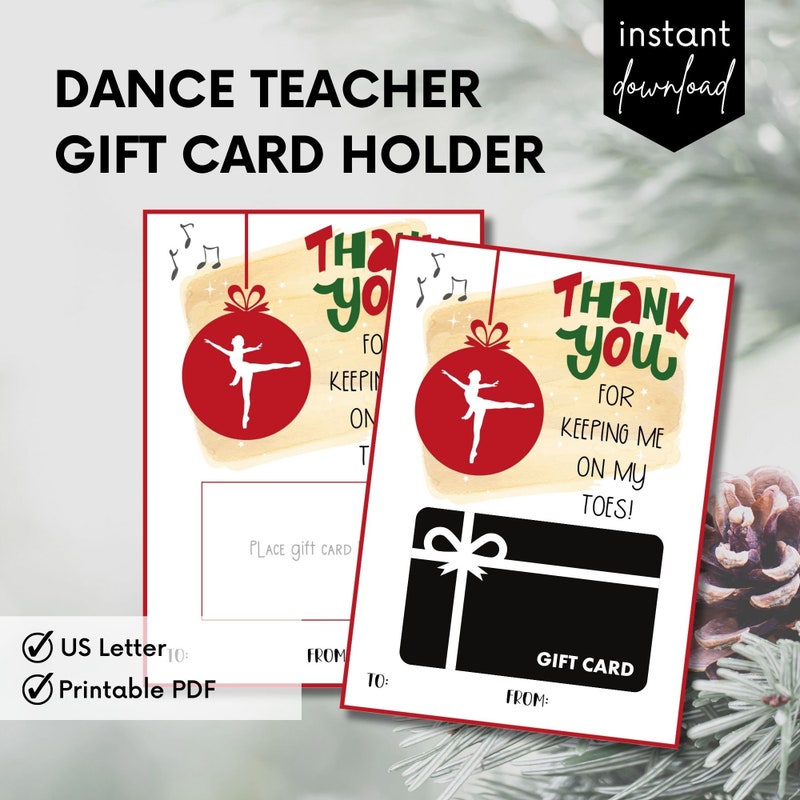 Dance Teacher Card - Etsy