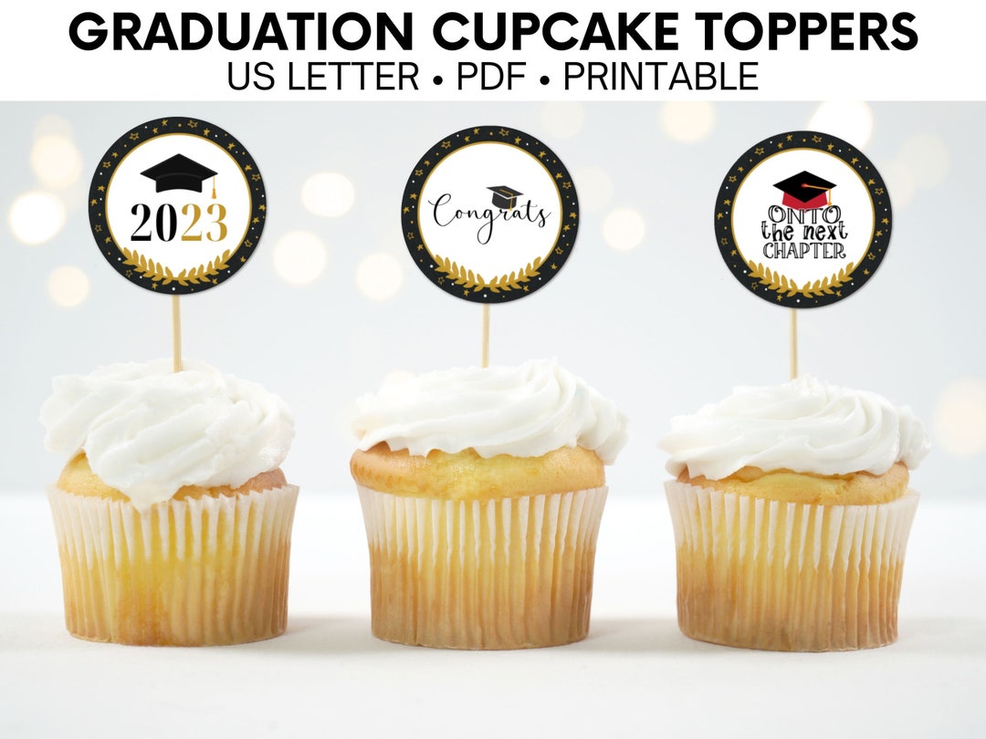 Class of 2023, 2023 Graduation Cupcake Toppers, Graduation Party ...