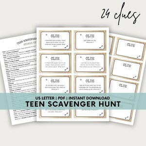 Teen Treasure Hunt, Teen and Tween Treasure Hunt, Birthday Treasure ...