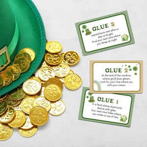 Leprechaun Scavenger Hunt, Pot of Gold, Saint Patrick's Day Scavenger ...