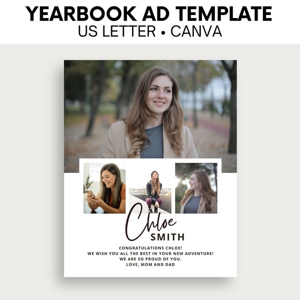 Senior Ad Half Page Template - Etsy