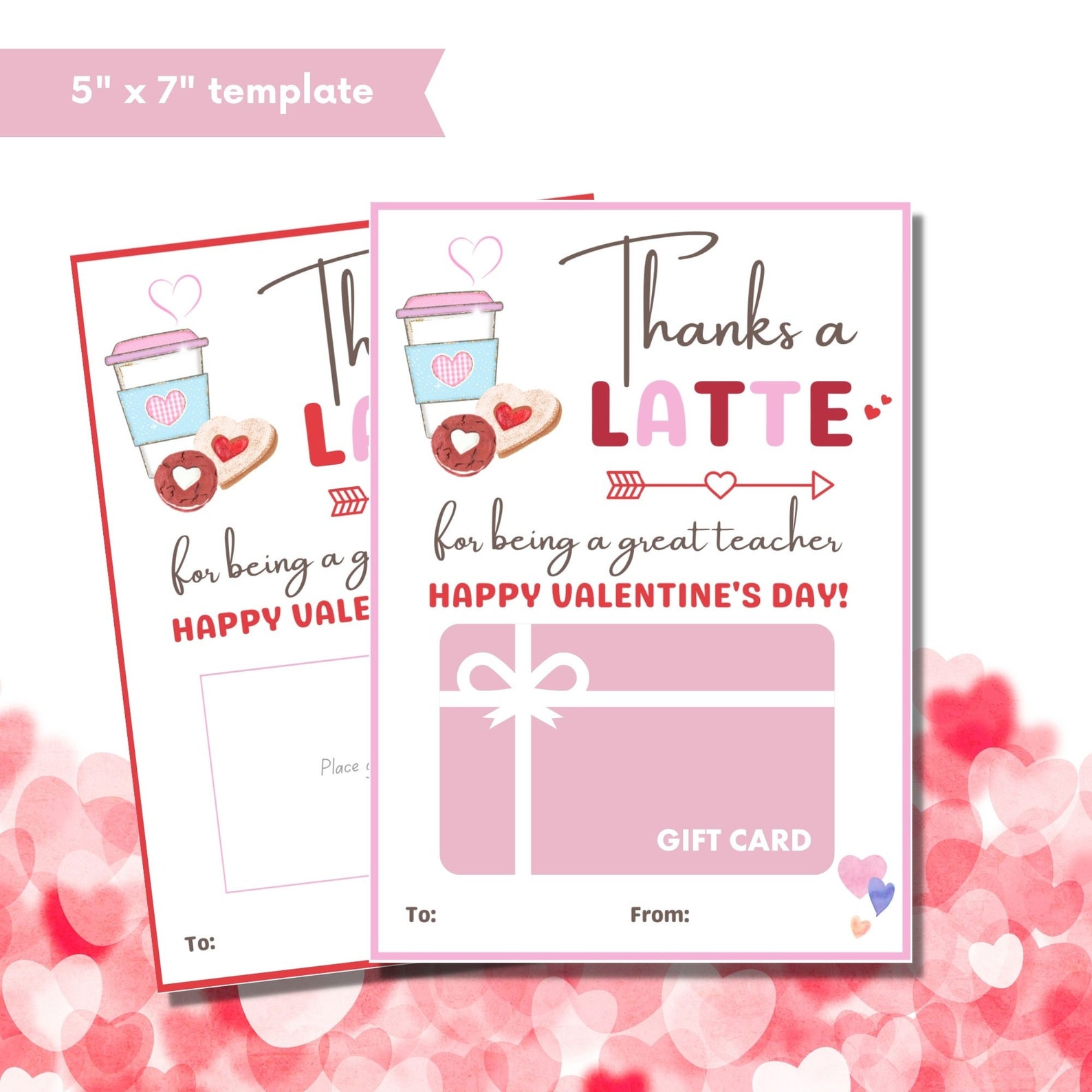 Instant Download, Happy Valentines Day, Thanks A Latte, Valentine ...