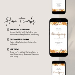 Digital Download, Thanksgiving Invite, Friendsgiving Card, Digital ...