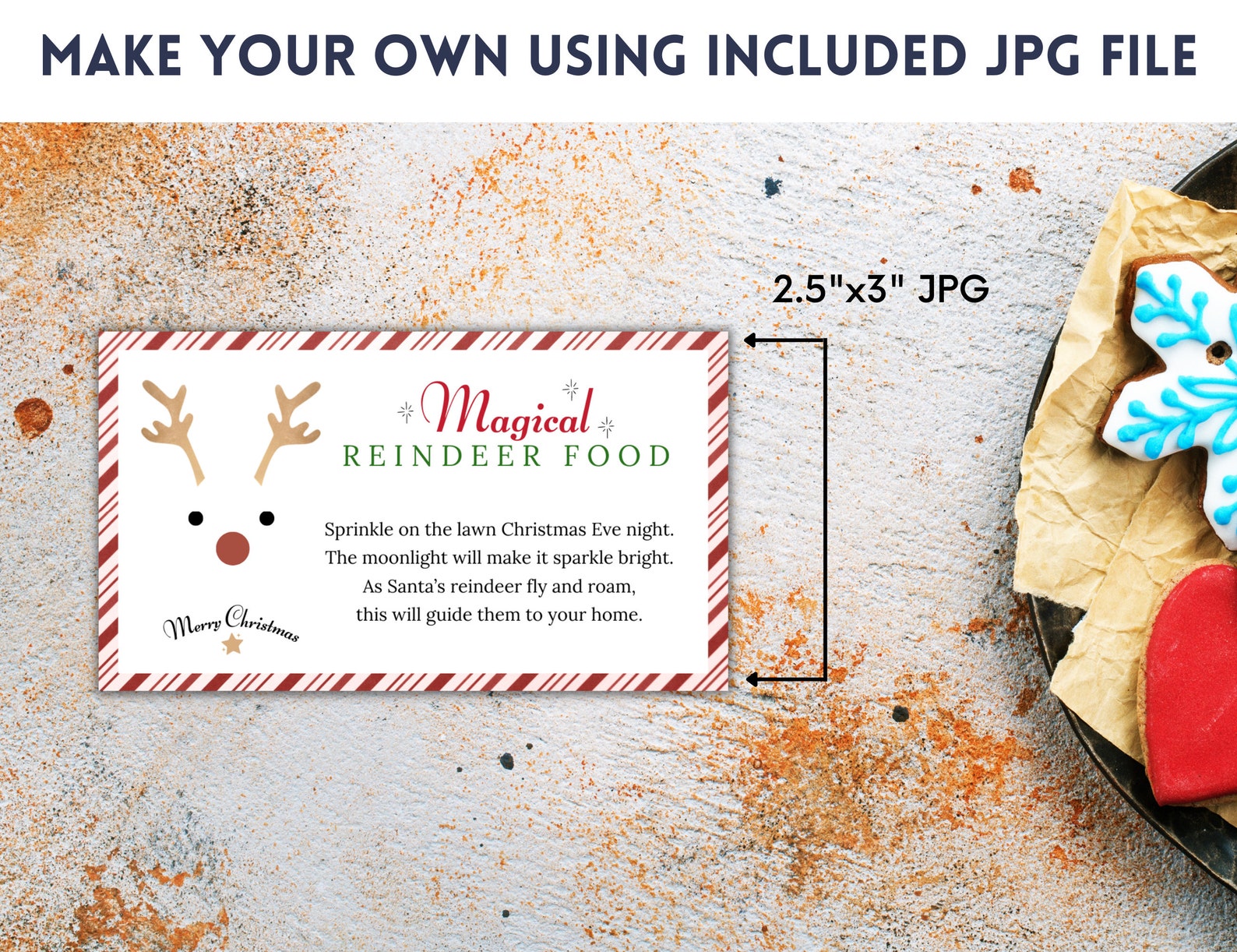 Magic Reindeer Food Printable Reindeer Food Tags Reindeer - Etsy