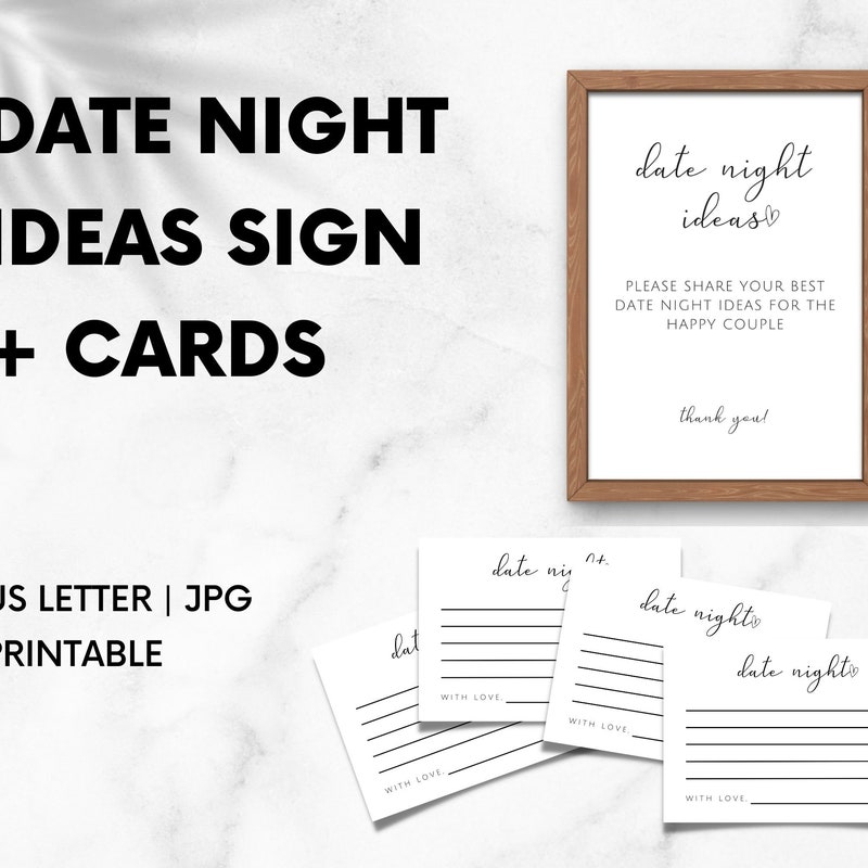Date Night Ideas Sign - Etsy