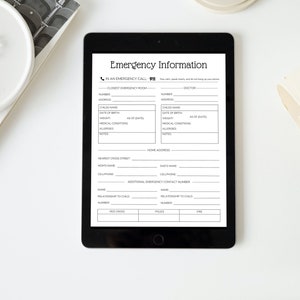 Emergency Binder, in Case of Emergency, Emergency Contact Information ...