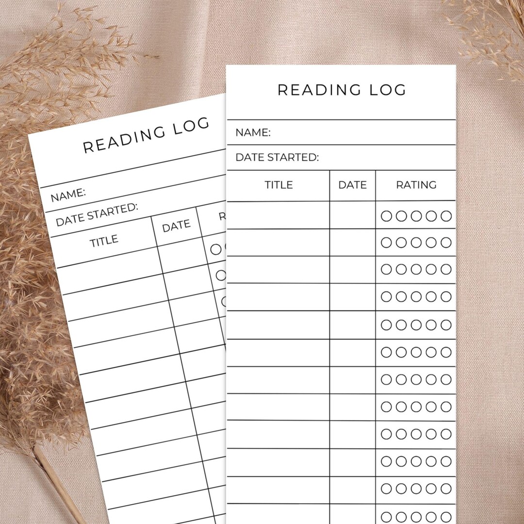 Reading Log Bookmark - Printable Book Tracker - Library Card - Book ...