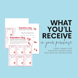 Editable Candy Gram Flyer, School Fundraiser, Valentines Party Games ...