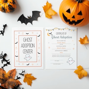 Ghost Adoption Certificate, Adopt A Ghost Party Favors Printables ...