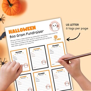 Boo Grams for School Fundraiser, Editable Halloween Flyers, Printable ...