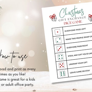 Christmas Gift Exchange Game, Gift Swap, White Elephant Gift Exchange ...