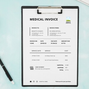 Business Invoice, Editable Invoice, Invoice Template, Printable, Order ...