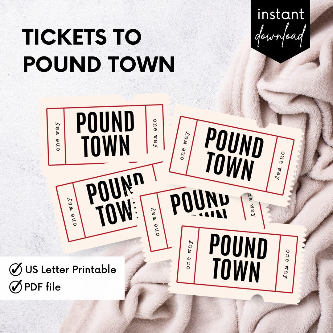 One Way Ticket to Pound Town Funny Gag Gift for Him Perfect for ...