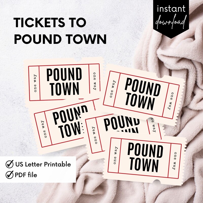 Ticket to Pound Town - Etsy