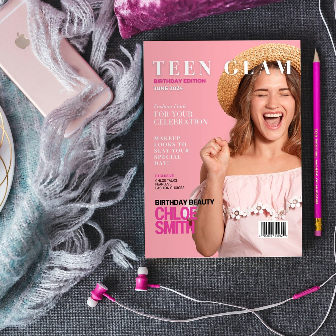Birthday Magazine Canva Template, Birthday Magazine Cover, Custom ...