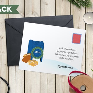 Mail Carrier Thank You Cards, Mailman Thank You Card Printable, Letter ...