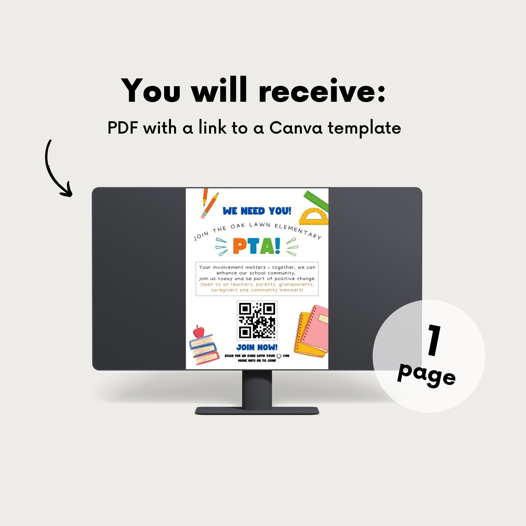 Pta Membership Form, Editable Template, School Pto Pta Recruitment ...