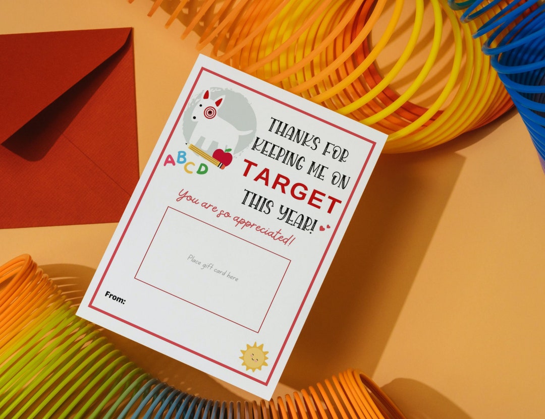 Teacher Appreciation, Target Gift Card Holder, Bullseye Gift Tag ...