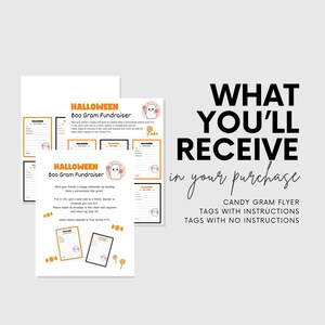 Boo Grams for School Fundraiser, Editable Halloween Flyers, Printable ...
