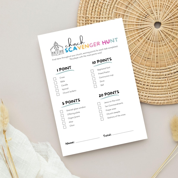 Church Scavenger Hunt - Etsy