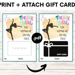 Dance Teacher Appreciation Dance Teacher Gift Tags Teacher - Etsy