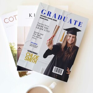 Graduation Magazine Template, Custom Magazine, Graduation Magazine ...