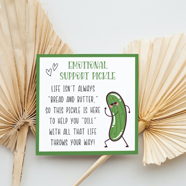 Emotional Support Pickle - Etsy