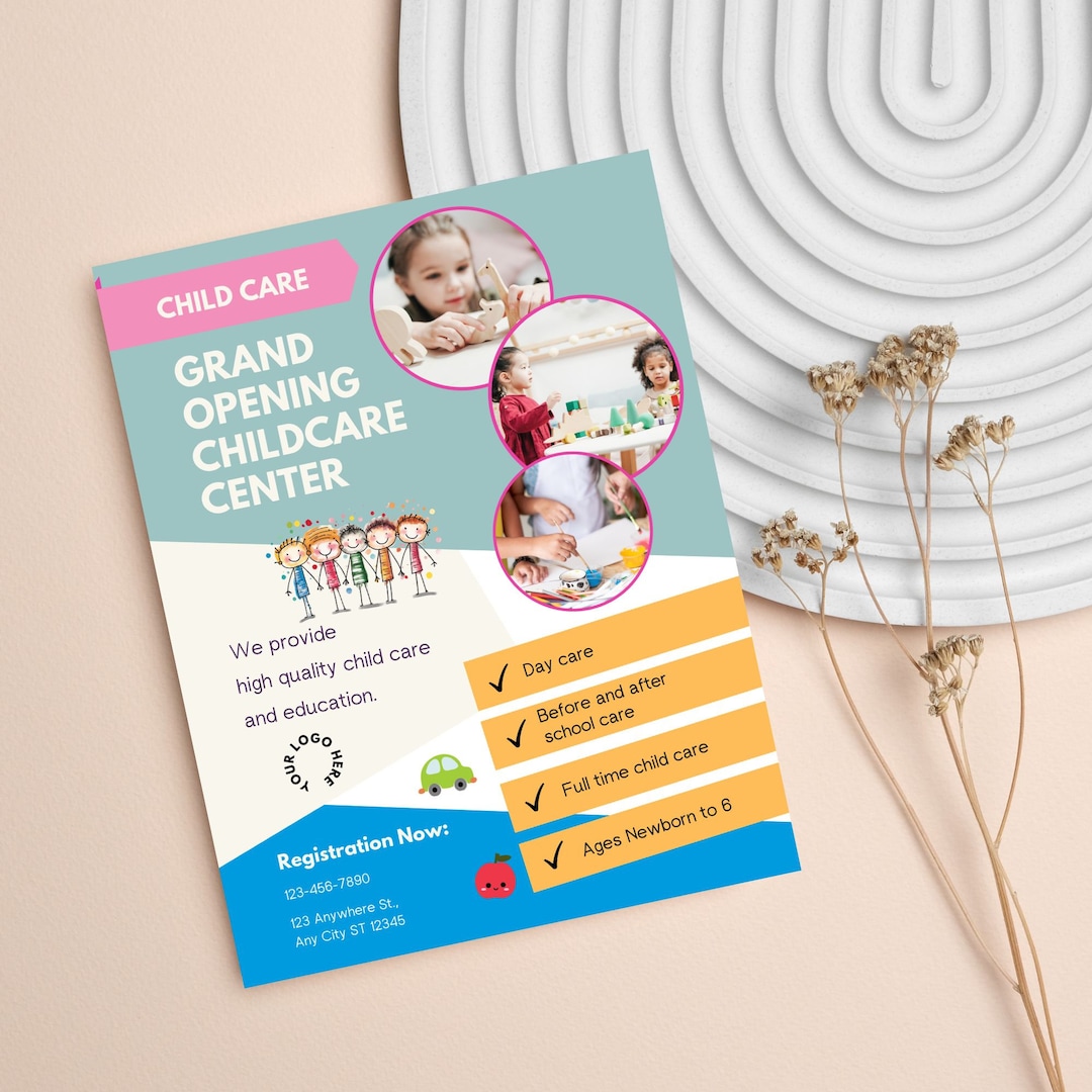 Daycare Poster, Baby Sitting, Daycare Flyer, Child Care Flyer Template ...