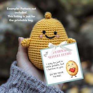 Positive Potato Printable, Emotional Support Potato Tag, Printable ...