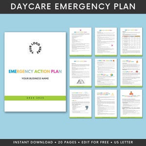 Daycare Emergency Plan, Childcare Emergency Plan Template, Emergency ...