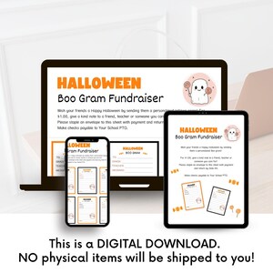 Boo Grams for School Fundraiser, Editable Halloween Flyers, Printable ...