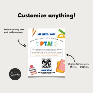 Pta Membership Form, Editable Template, School Pto Pta Recruitment ...