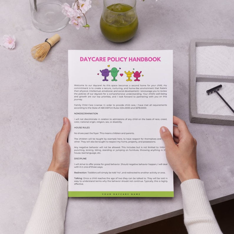 Daycare Parent Handbook, Childcare Enrollment Forms, Daycare Policies ...